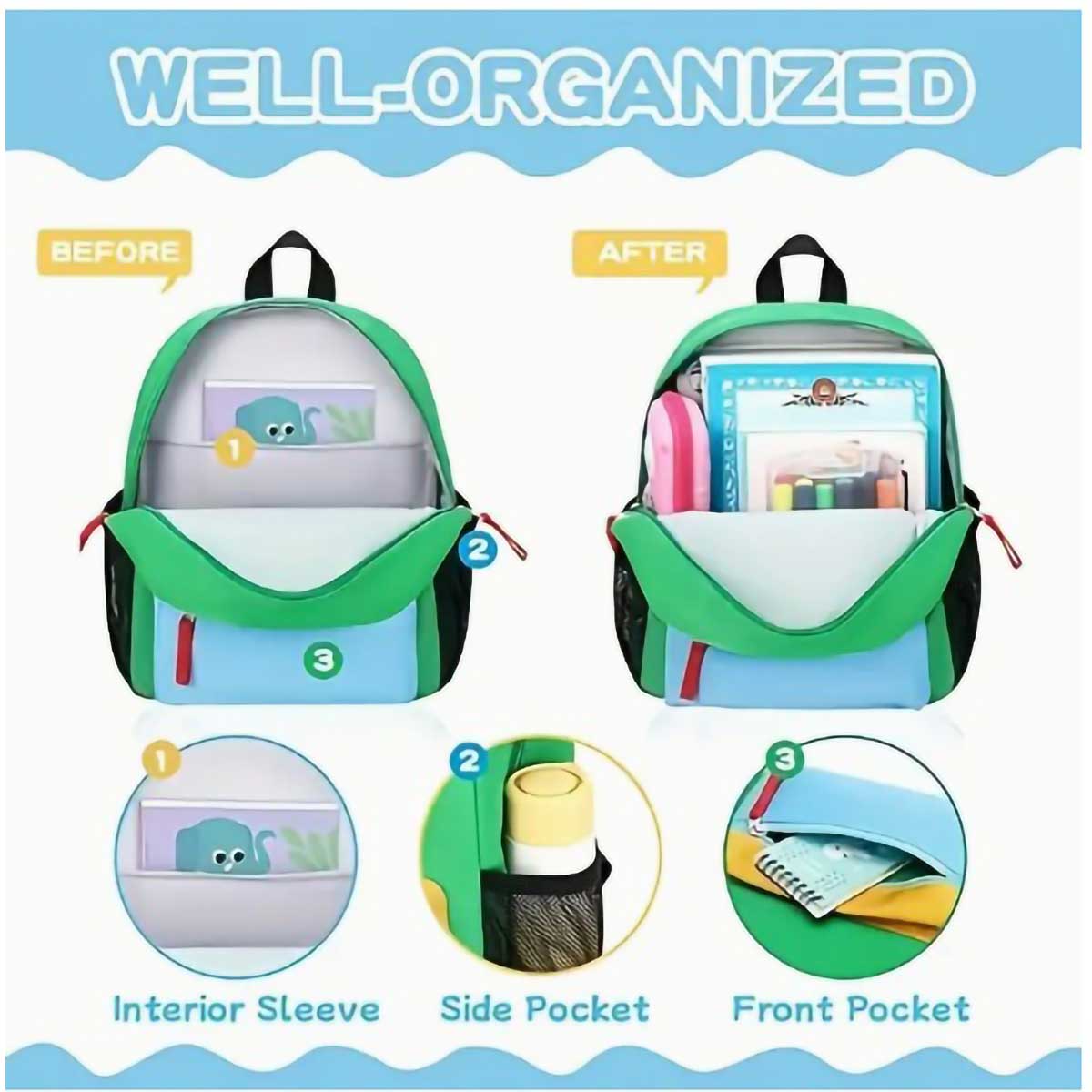Kids Mini Backpack Color Block School Bag – Rock N Sport Store