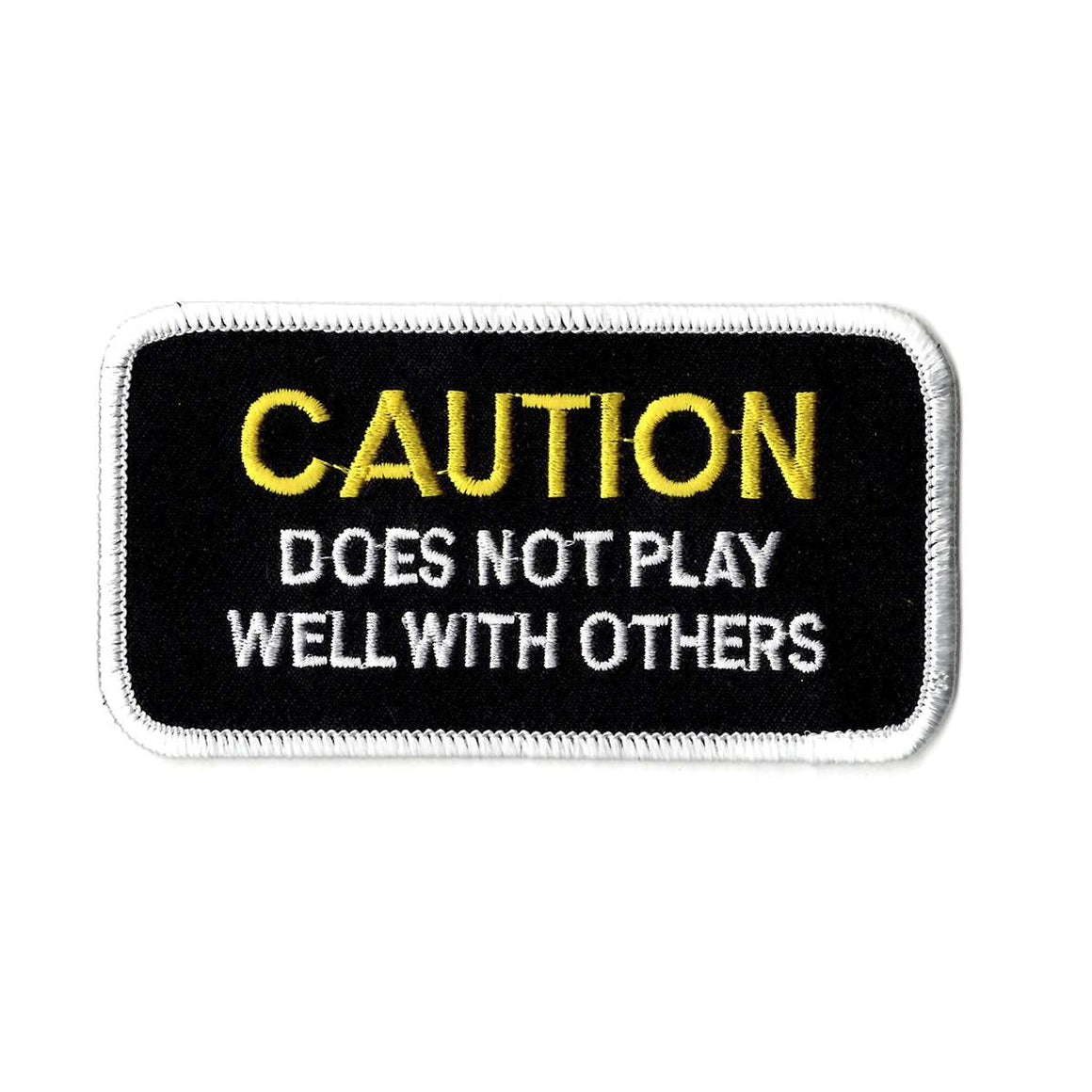 Caution embroidered iron on patch – Rock N Sport Store