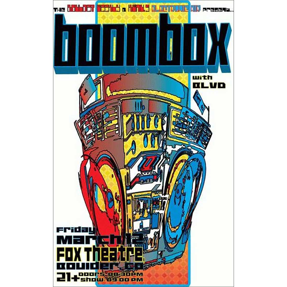 Boombox Concert Poster, Colorado 2010 – Rock N Sport Store